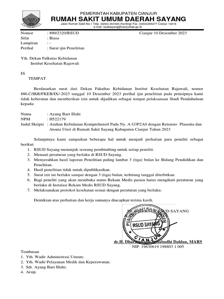 Surat RSUD | PDF | Kesehatan Holistik | Sains & Matematika