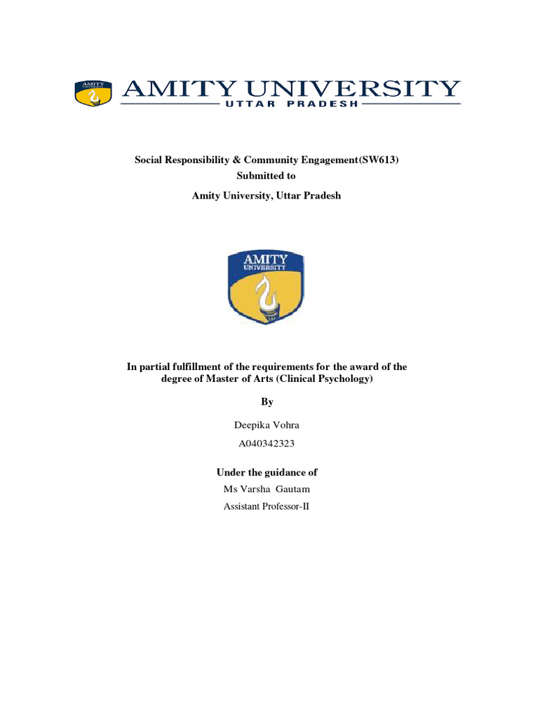 Deepika HVCO Report (1) - 1-11 | PDF | Creativity | Non Governmental Organization