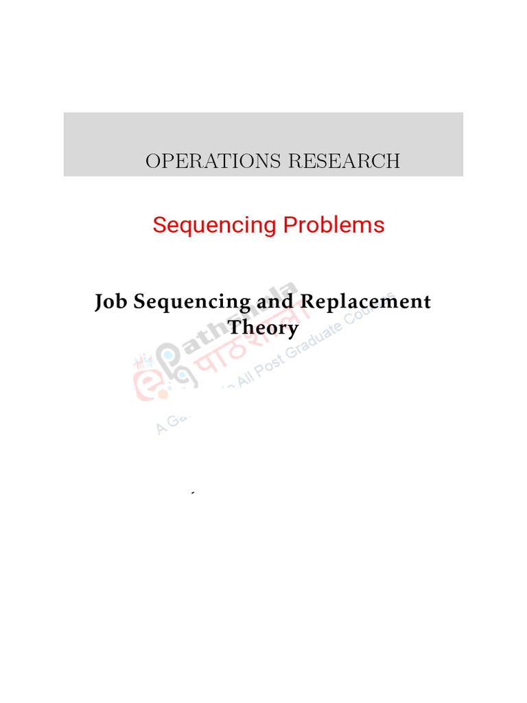 Sequencing problem Type 3 and 4 | PDF | Mathematical Optimization | Inequality (Mathematics)