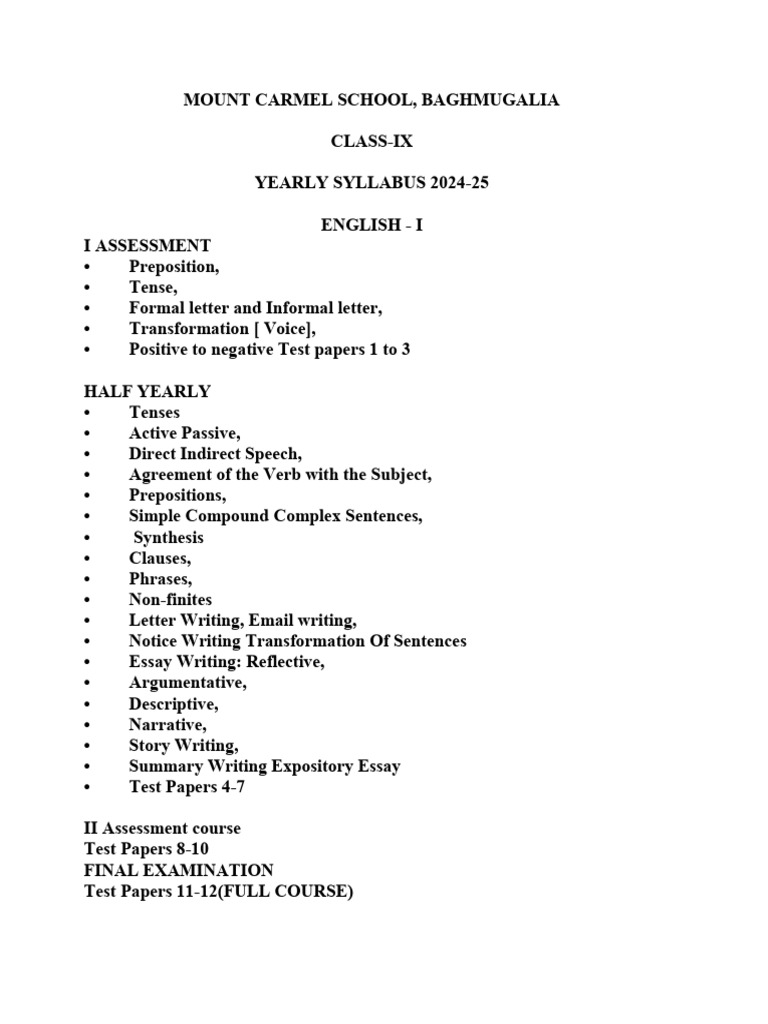 Yearly Syllabus 9th | PDF | Area | Circle
