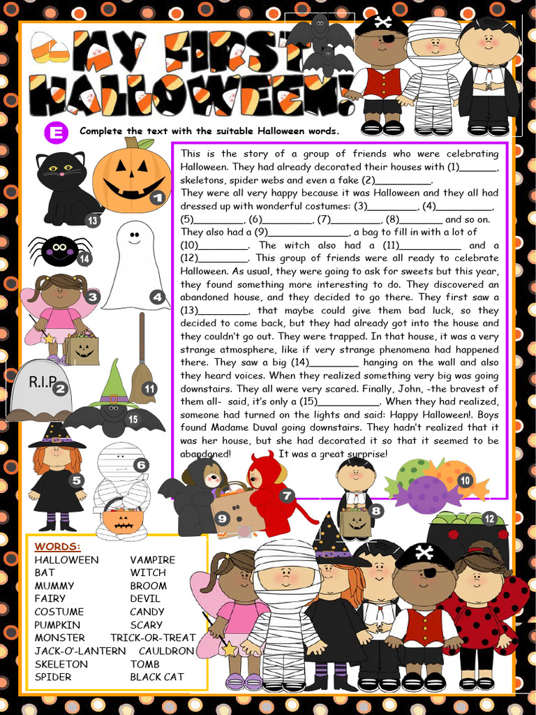 My First Halloween V Reading Comprehension Exercises | PDF