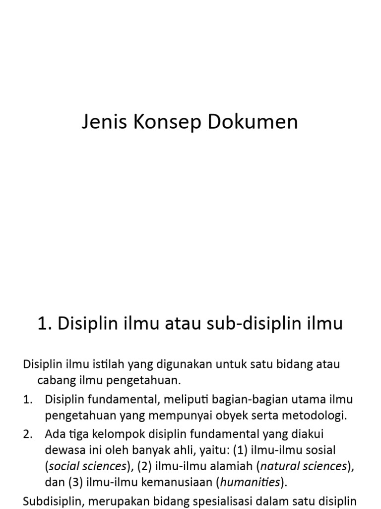 Jenis Konsep Dokumen #7 | PDF | Ilmu Sosial