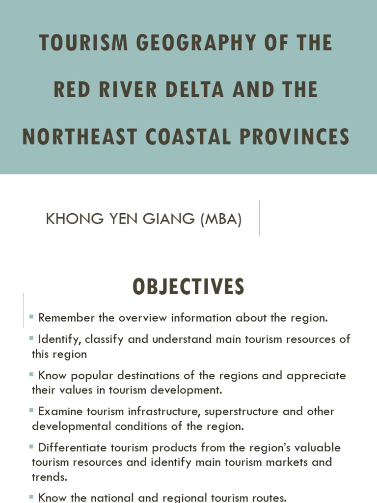 w8. Tourism Geography of The Red River Delta and Northeast Coastal ...