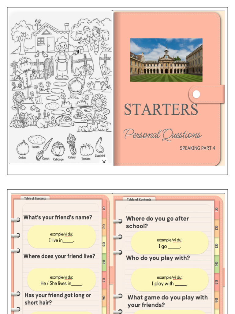 Starters Speaking Part 4 | PDF