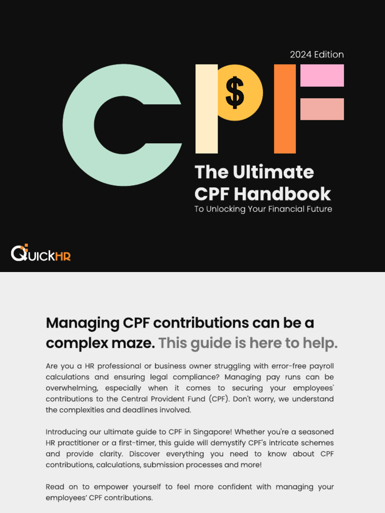 CPF Guide 2024 | PDF | Employment | Salary