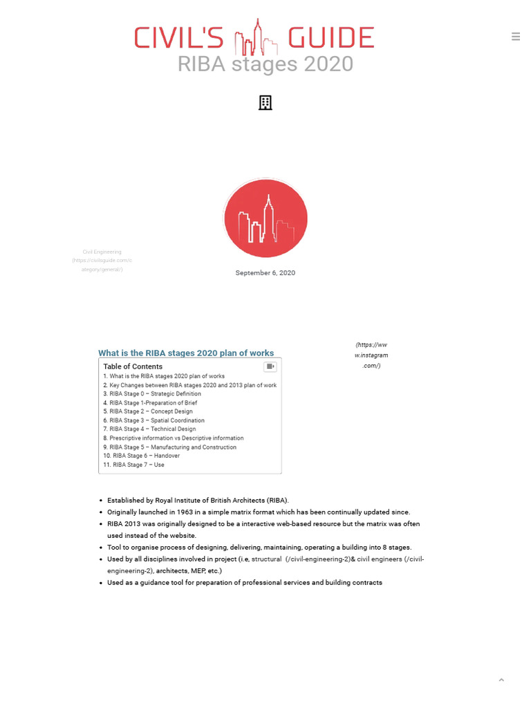 RIBA Stages 2020 | Download Free PDF | Specification (Technical ...