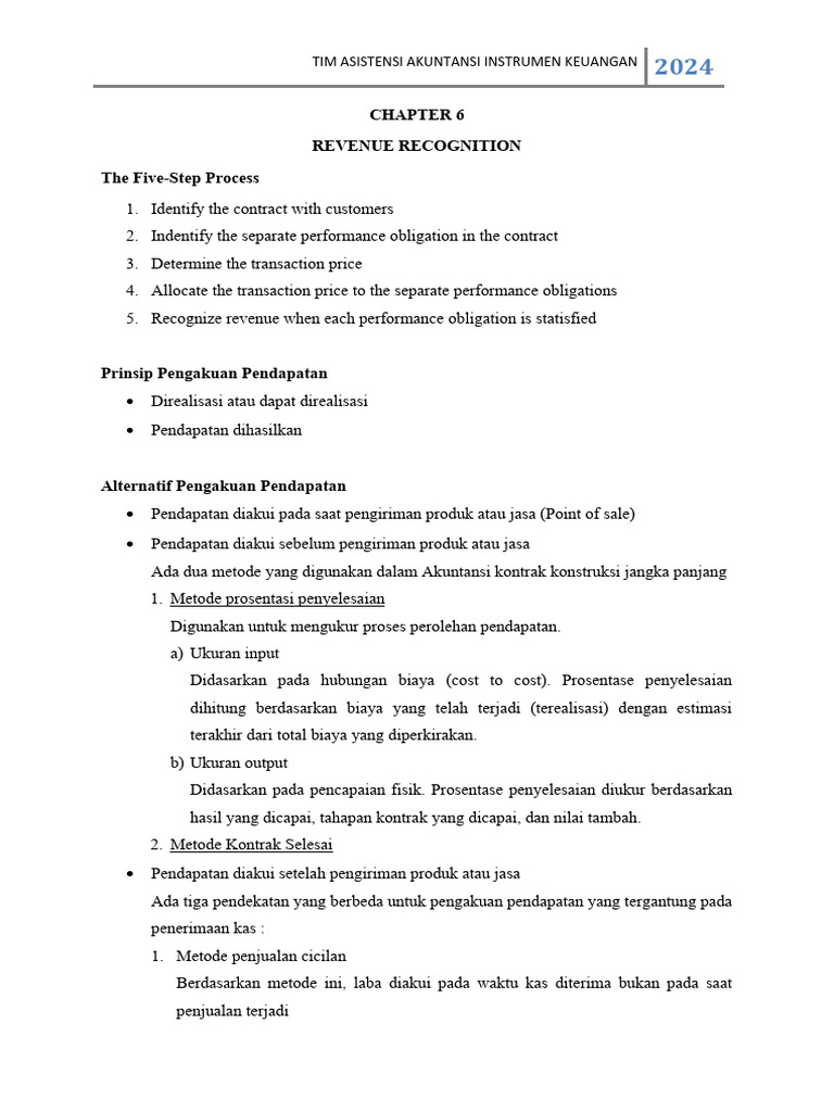Modul 06 - Revenue Recognition | PDF