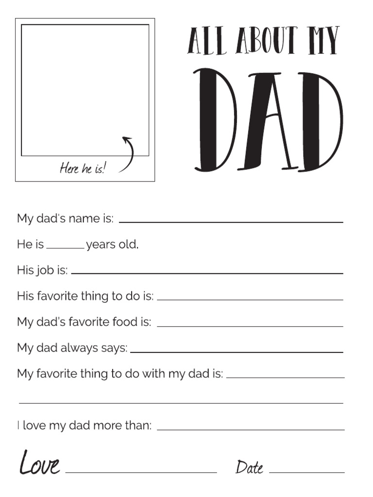 All About My Dad | PDF