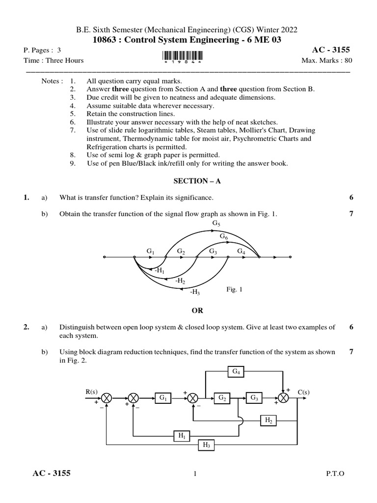 AC3155 - Subject - 10863 - Control System Engineering - 6 ME 03 - Year - B.E. Sixth Semester ...