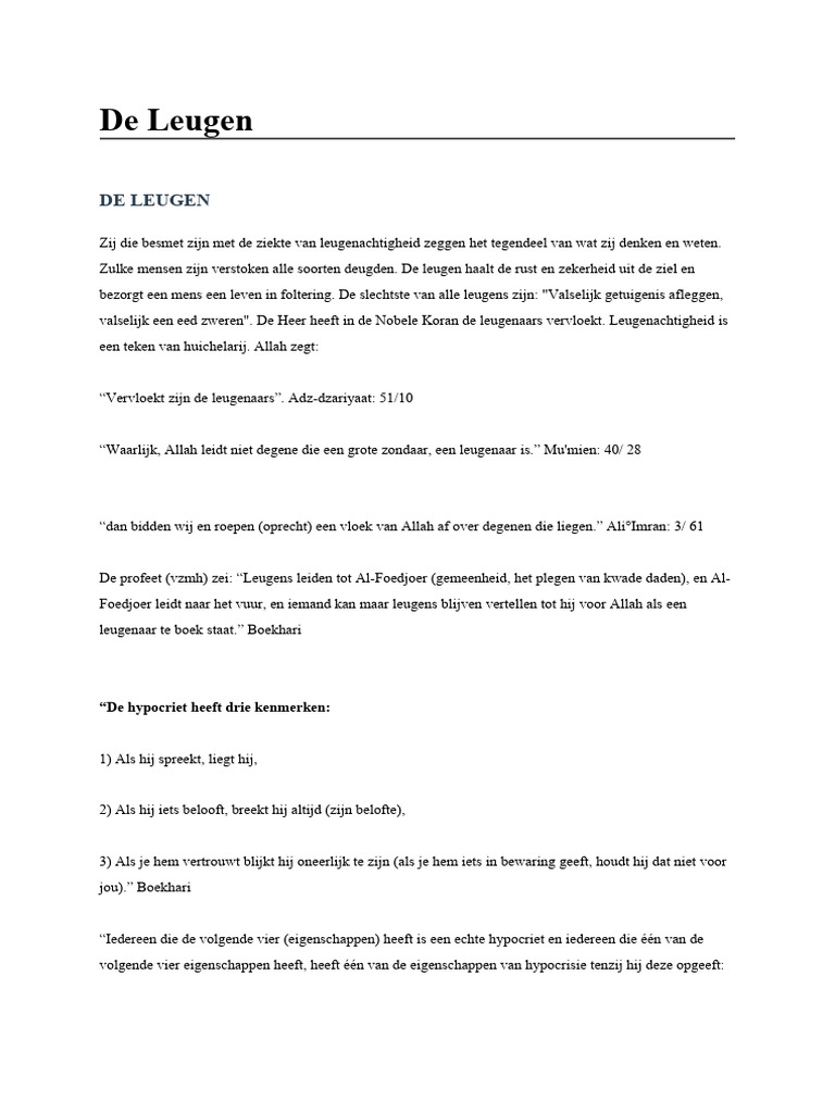 3 De Leugen | PDF