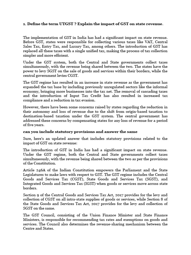 GST Study Material | PDF | Taxes | Value Added Tax