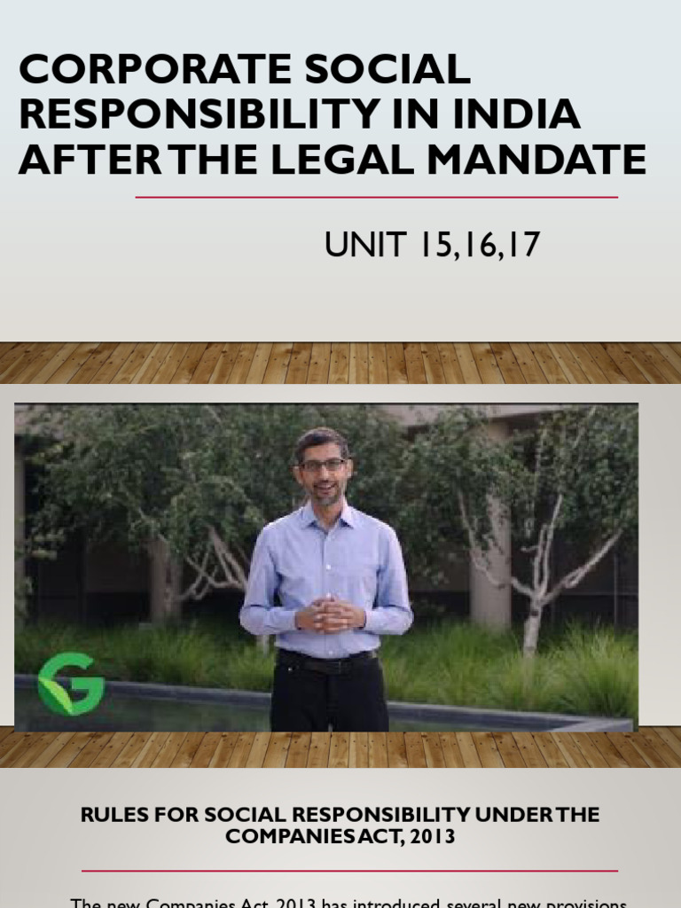 CSR Unit15-17-Mgt III | PDF | Corporate Social Responsibility | Gross ...