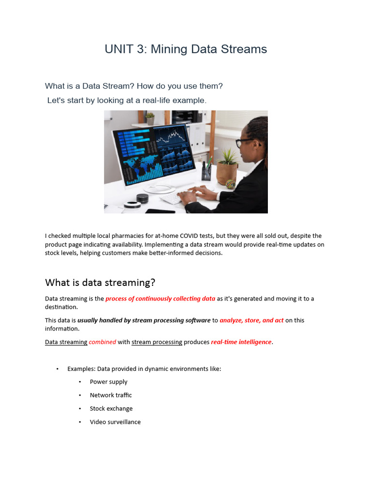 Unit3 Mining Data Streams | PDF | Sampling (Statistics) | Databases