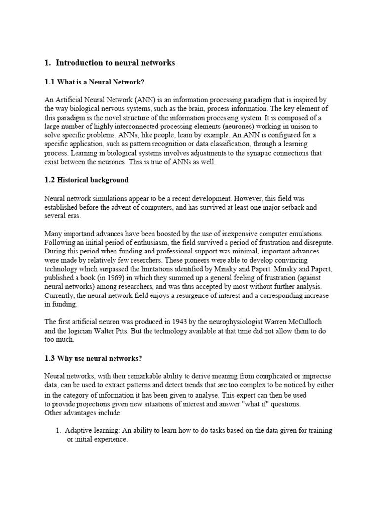 CSE Artificial Neural Networks Report | PDF | Artificial Neural Network ...