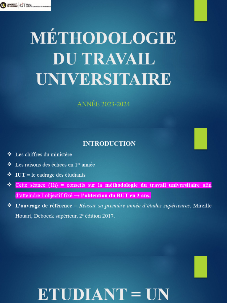 Méthodo BUT 1 2023 - 2024 | PDF