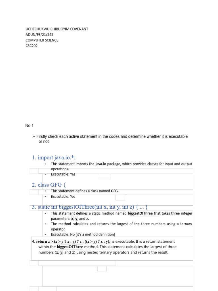 Csc 202 Assignment Download Free Pdf Parameter Computer Programming Boolean Data Type