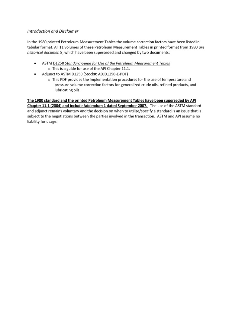 ASTM D1250-80 adjunct volume 7 | PDF