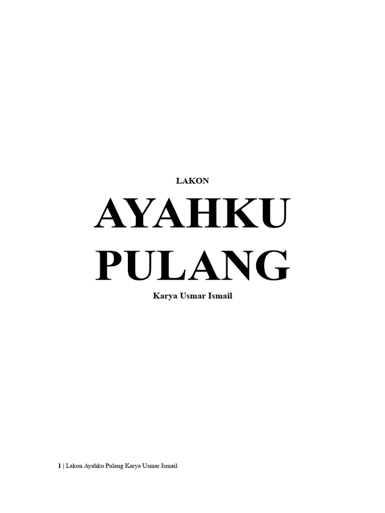 Ayahku Pulang - Usmar Ismail - Docx-1 | PDF