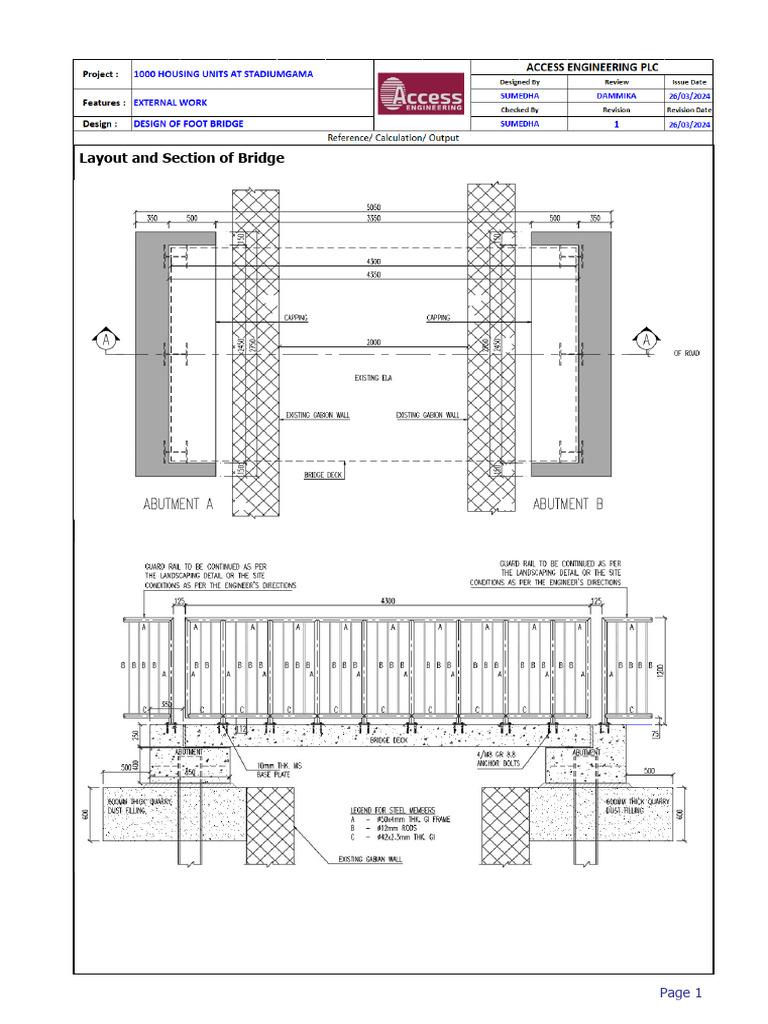 Bridge Over Existing Ela - v4 | PDF | Screw | Bending