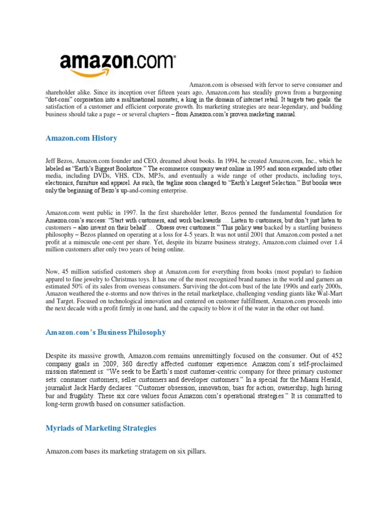 Marketing Strategies of Amazon | Competitive Advantage | Strategic ...