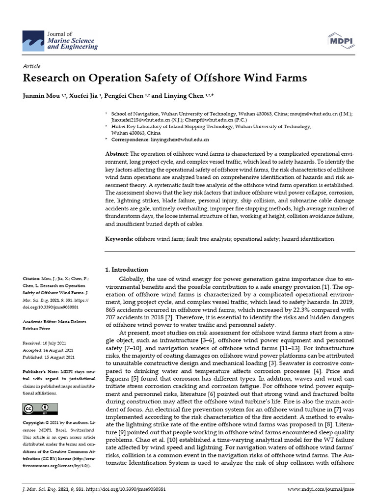 Journal Wind Turbine | Download Free PDF | Offshore Wind Power | Risk