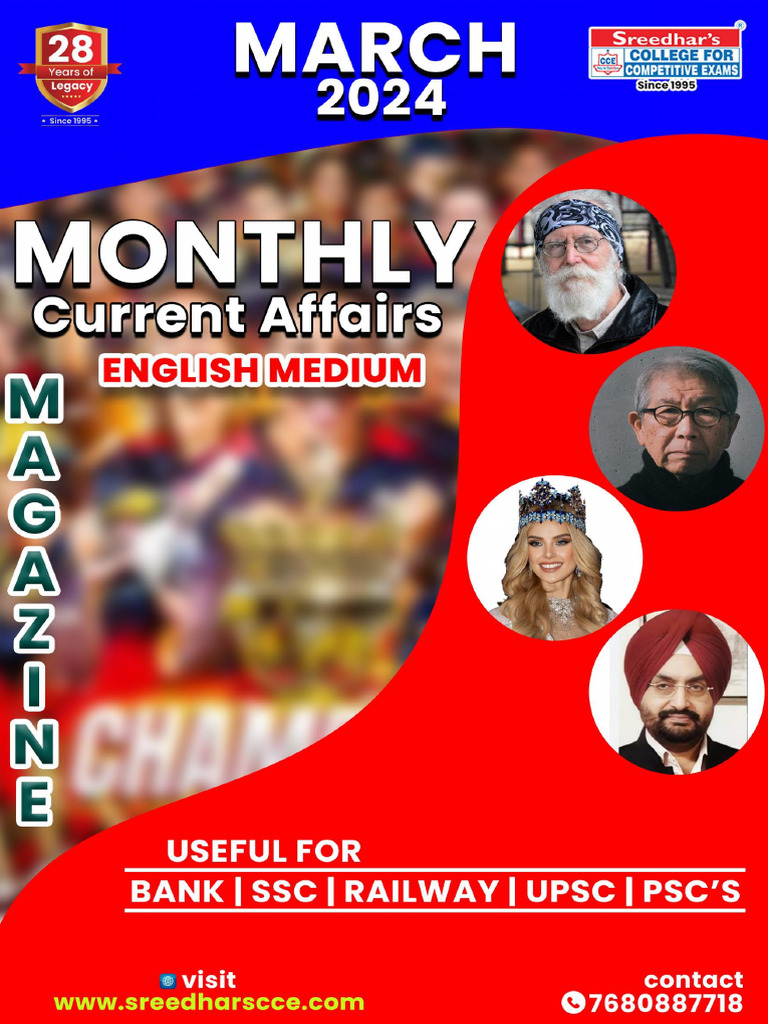 Current Affairs Monthly Issues - March-2024 | PDF