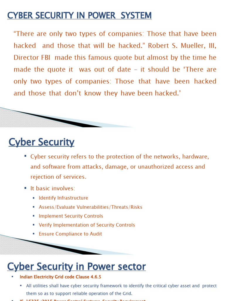 Cyber Security in Power System | PDF | Computer Security | Security