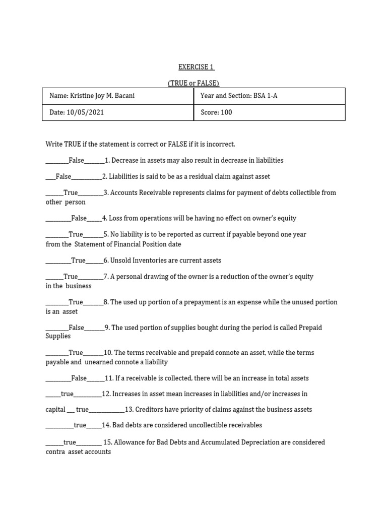 Exercises - Chapter 3 | PDF | Debits And Credits | Expense