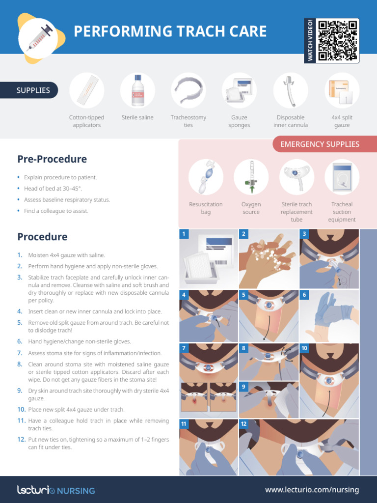 Trach Care Guide for Nurses | PDF | Medical Specialties | Clinical Medicine