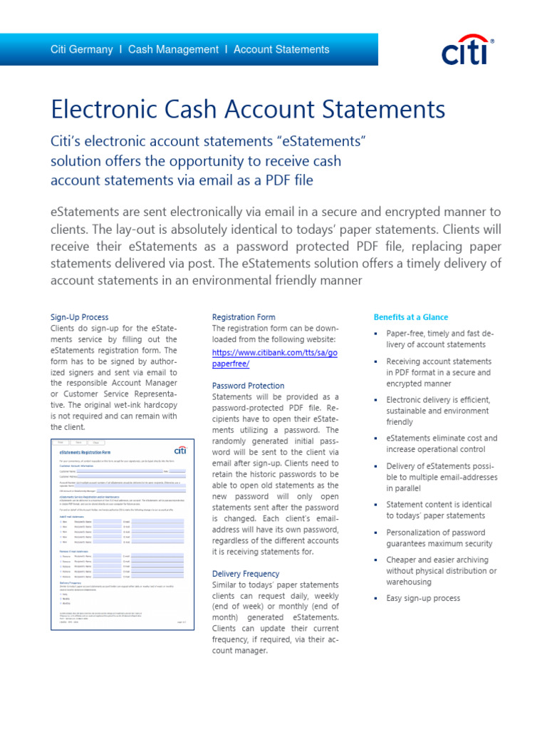 EStatements Information For Clients | PDF | Citigroup | Password