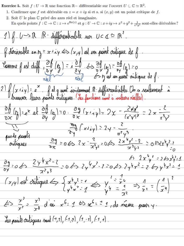 Complexe TD 2 Ex 5 | PDF