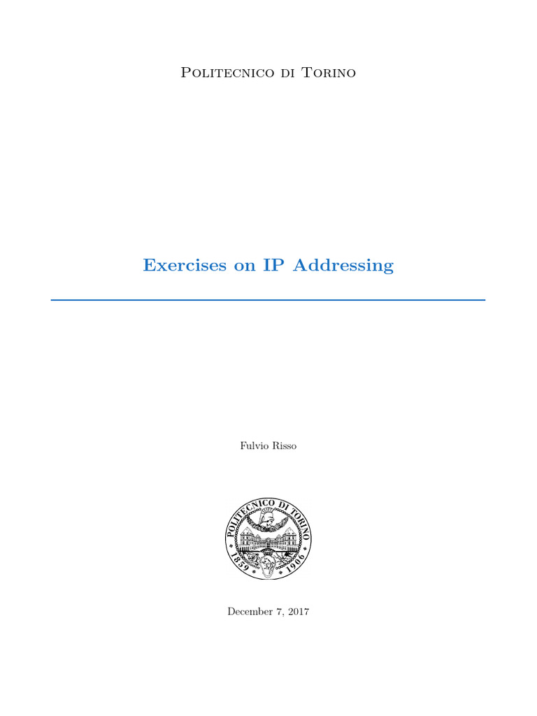 IP Addressing Exercises Overview | PDF | Ip Address | Computer Network