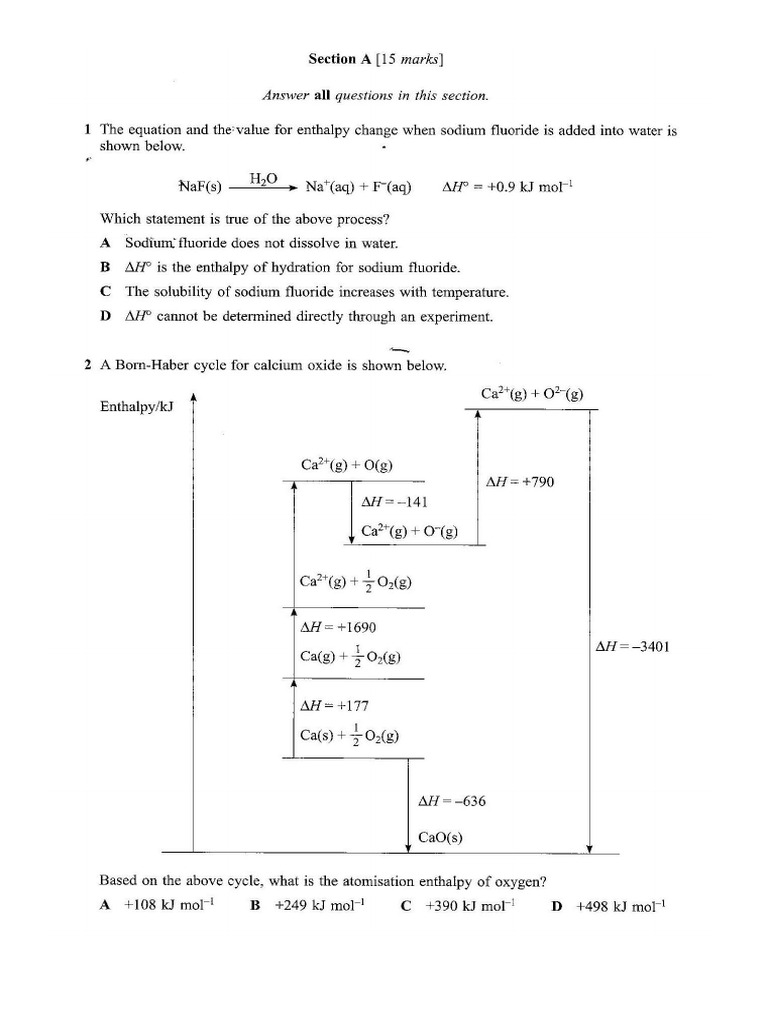 Chemistry Sem 2 Actual Question 2013 U | PDF Chemistry Sem 2 Actual Question 2013 U | PDF
