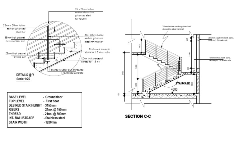 Detailed Staircase Design Specifications | PDF | Stairs | Building ...