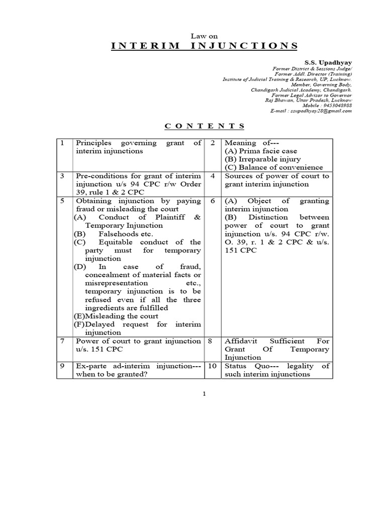Interim Injunctions | PDF | Injunction | Lawsuit