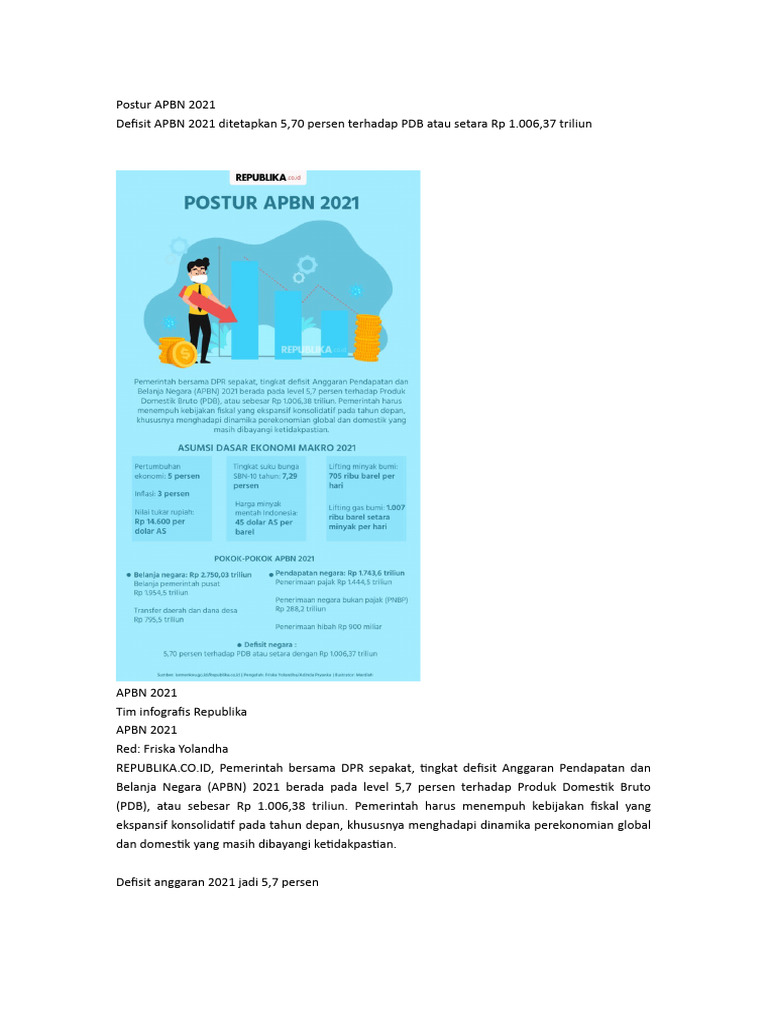 Ekonomi APBN Tahun 2021 | PDF | Ilmu Sosial
