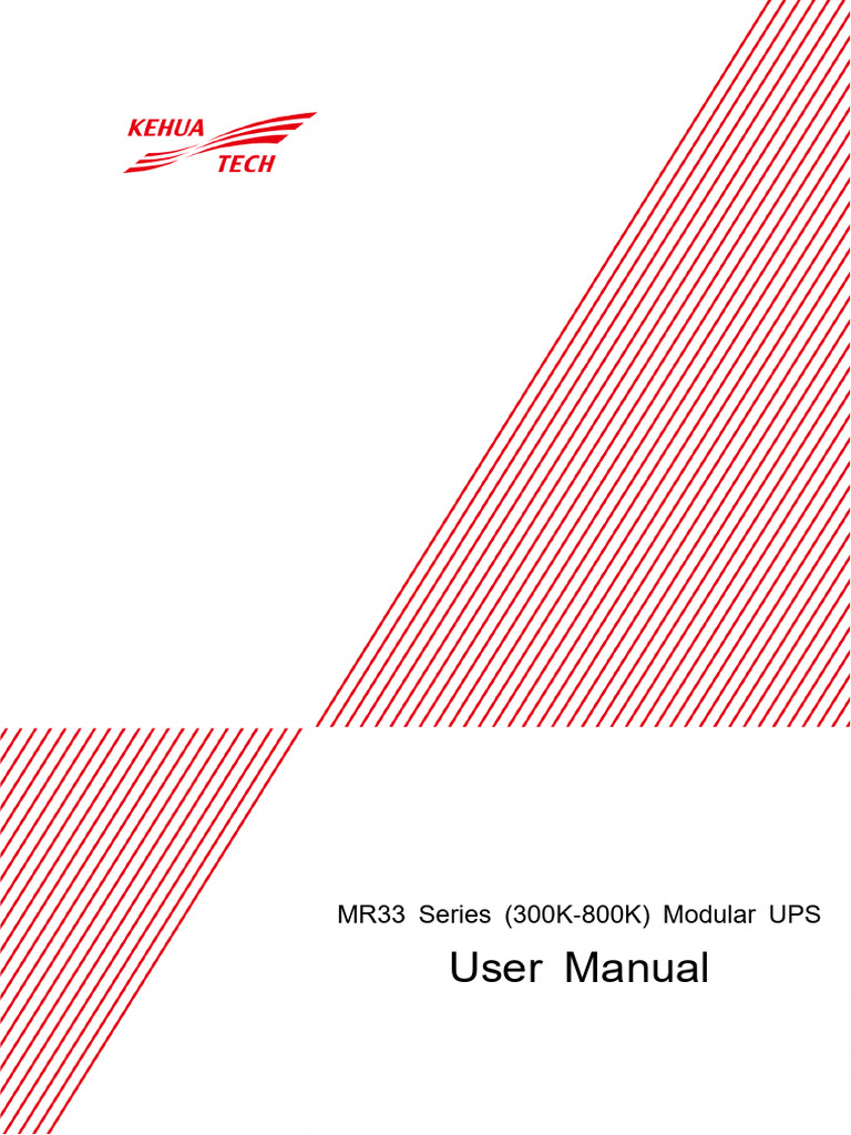 User Manual: MR33 Series (300K-800K) Modular UPS | PDF | Power Supply | Power Inverter