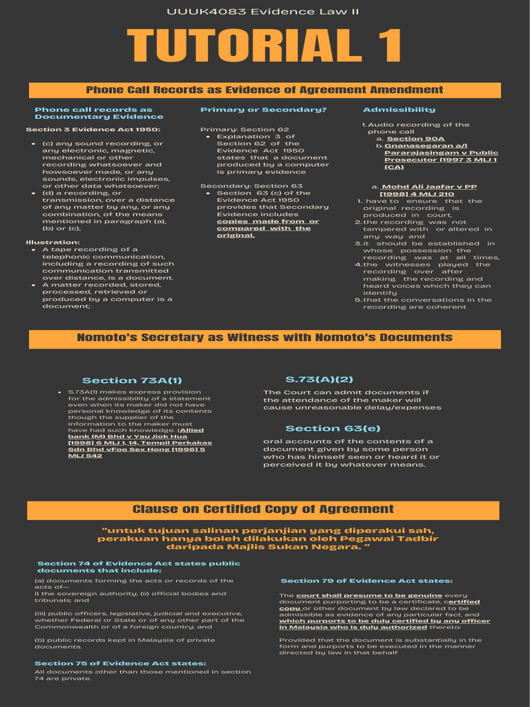 Infographic For Evidence Tutorial | PDF | Telephone | Sound Recording ...
