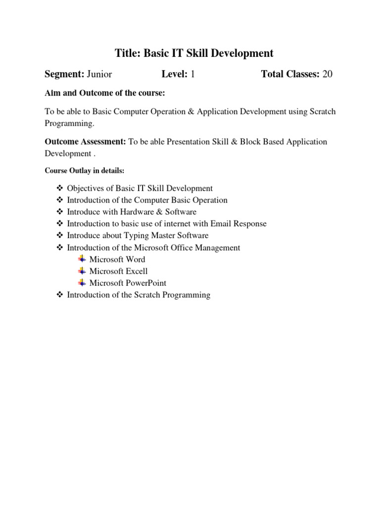 Basic IT Junior | PDF | Business | Computers