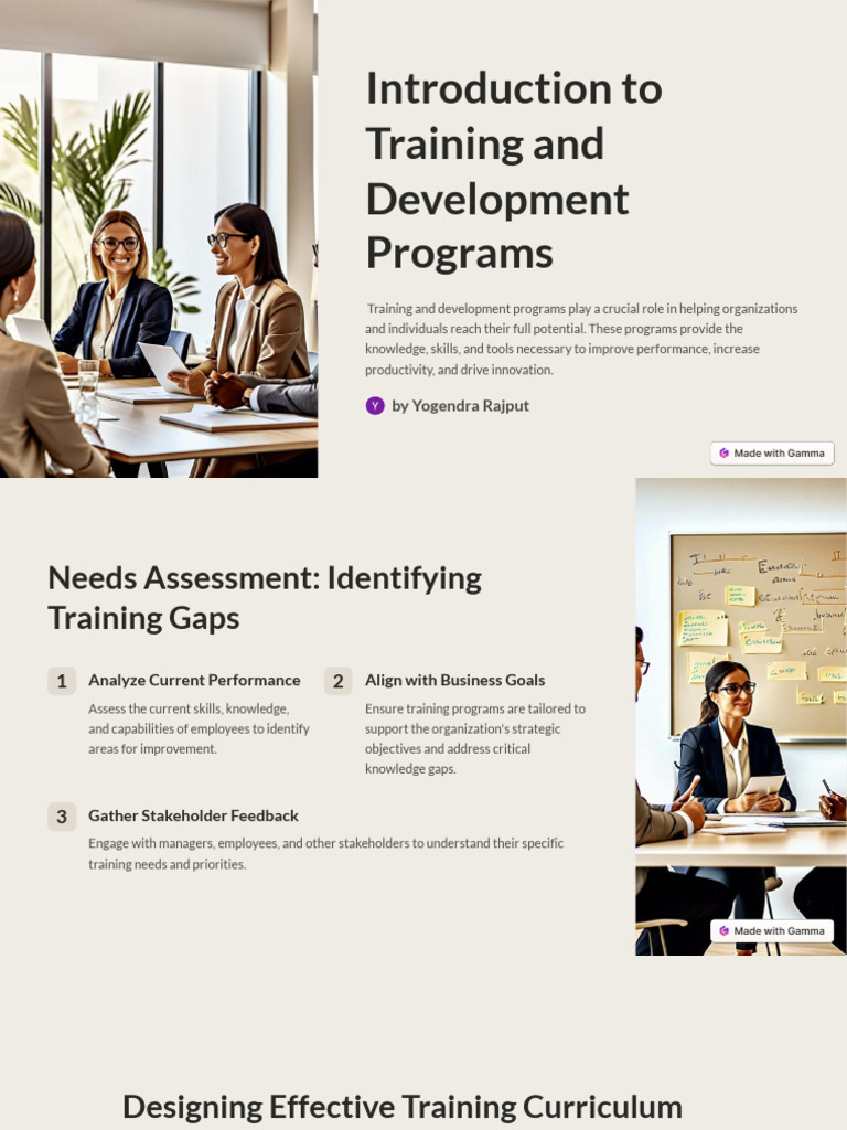 Desiging and Evaluating Training and Development Programme-1 | PDF | Business | Cognition