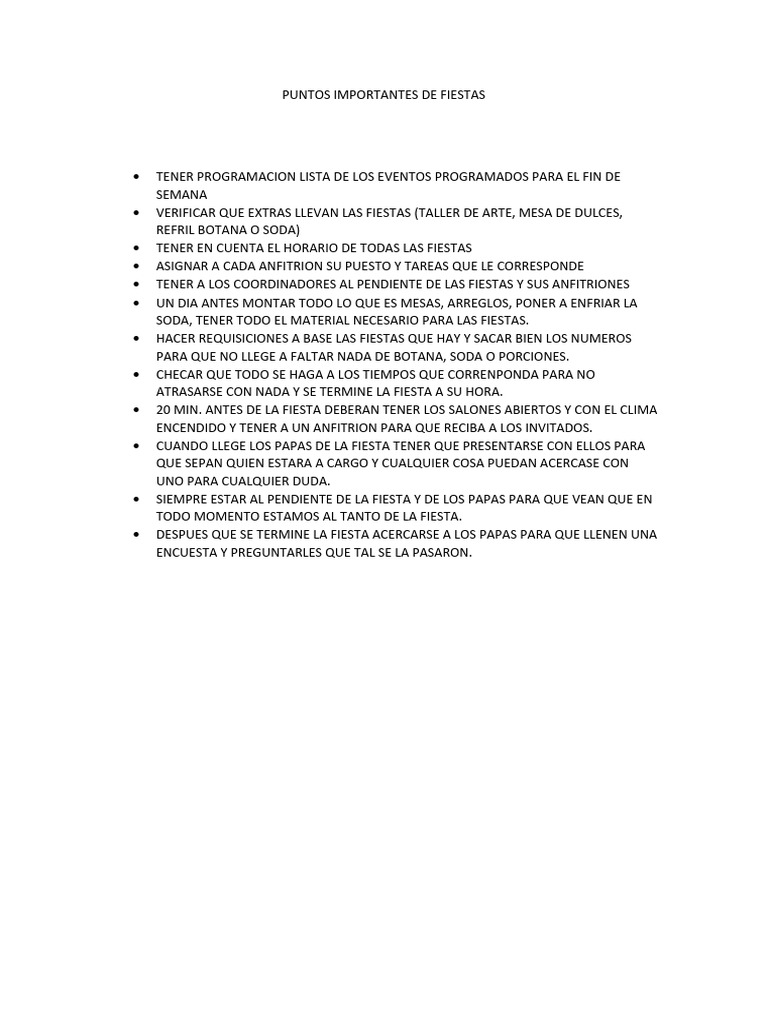 formato de fiestas | PDF