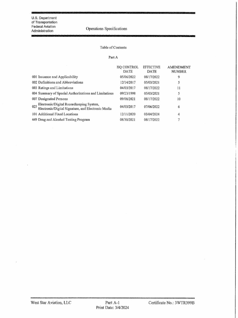 Ops-Specs-3-5-2024 | PDF