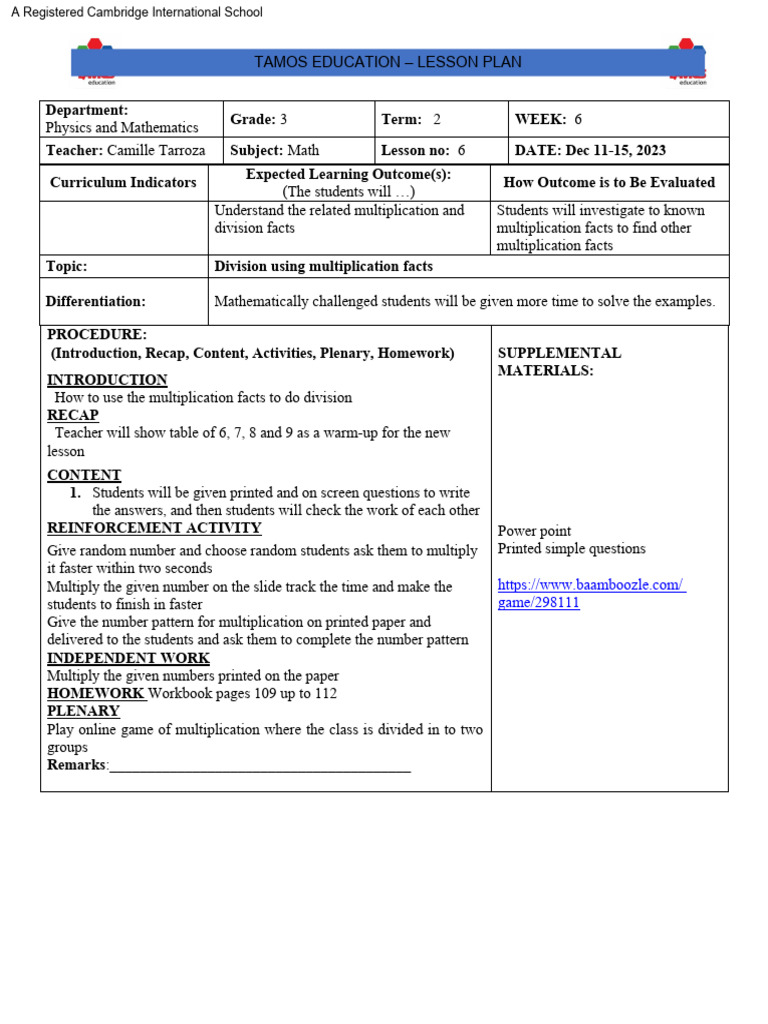 LP Division using Multiplication | PDF | Multiplication | Mathematics