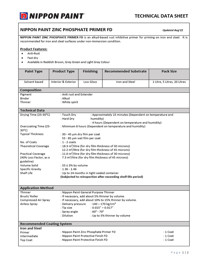 Zinc Phosphate Primer | PDF | Paint | Secondary Sector Of The Economy