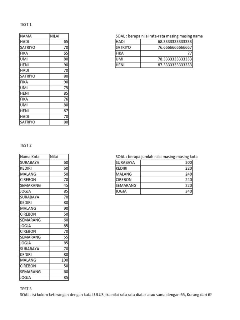 Soal - Soal Tes Komputer R01 | PDF