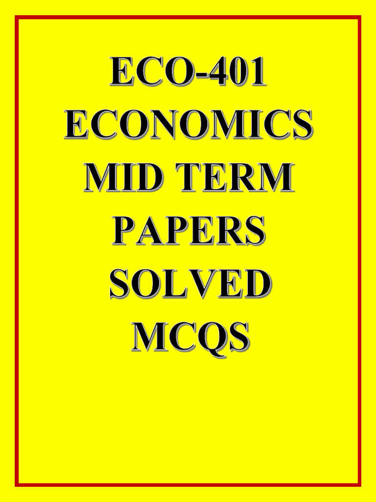 Eco401 Economics | PDF | Marginal Cost | Demand