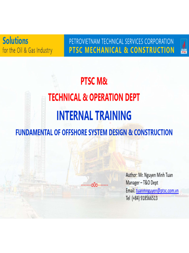 Fundamental of Offshore System Design & Construction (NMT) | PDF ...