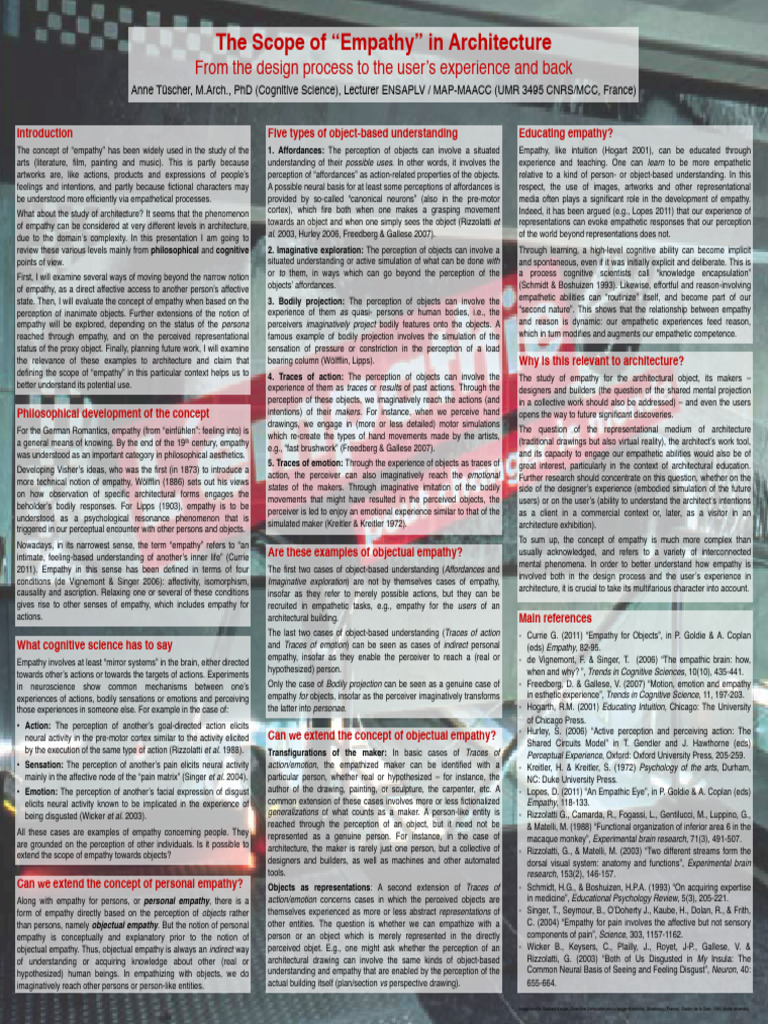 ANFA 2016 TUSCHER Poster | PDF | Empathy | Experience