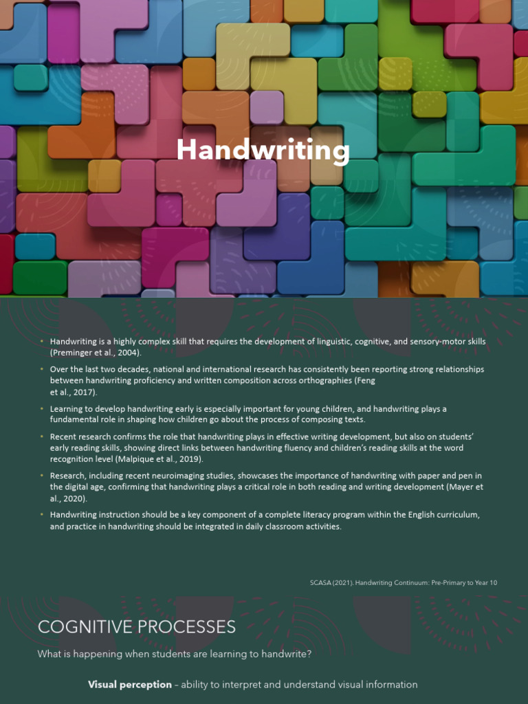 Handwriting Presentation Portfolio | PDF | Cognition | Learning