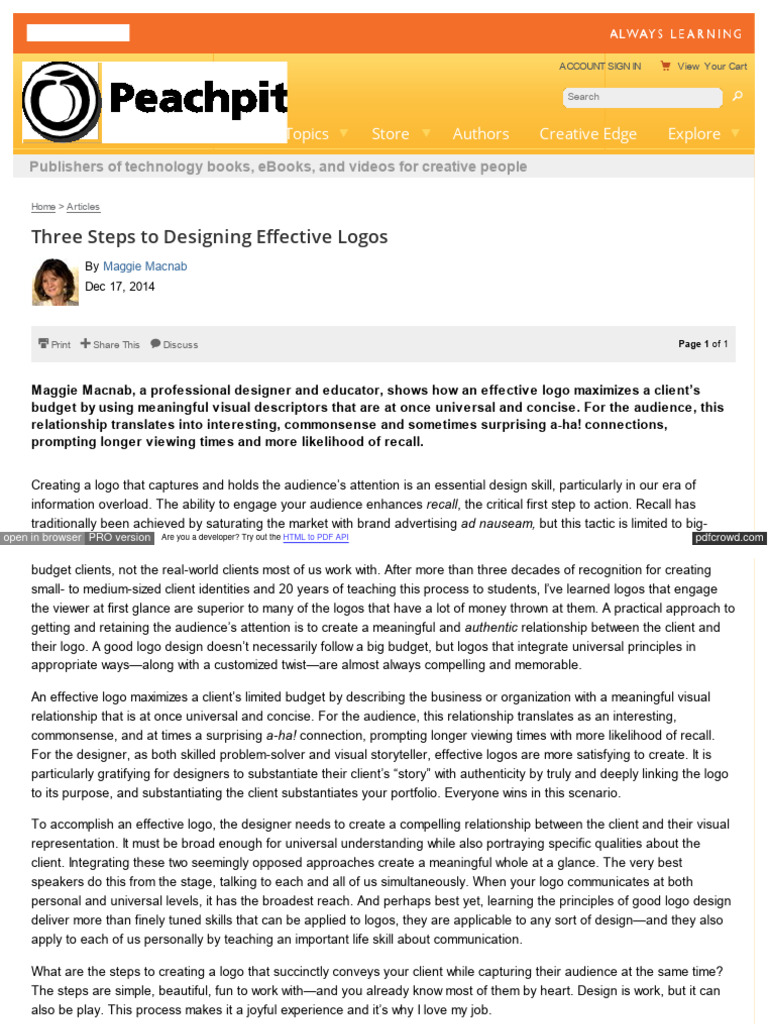 3 Steps To Designing Effective Logos | PDF | Symmetry | Intuition